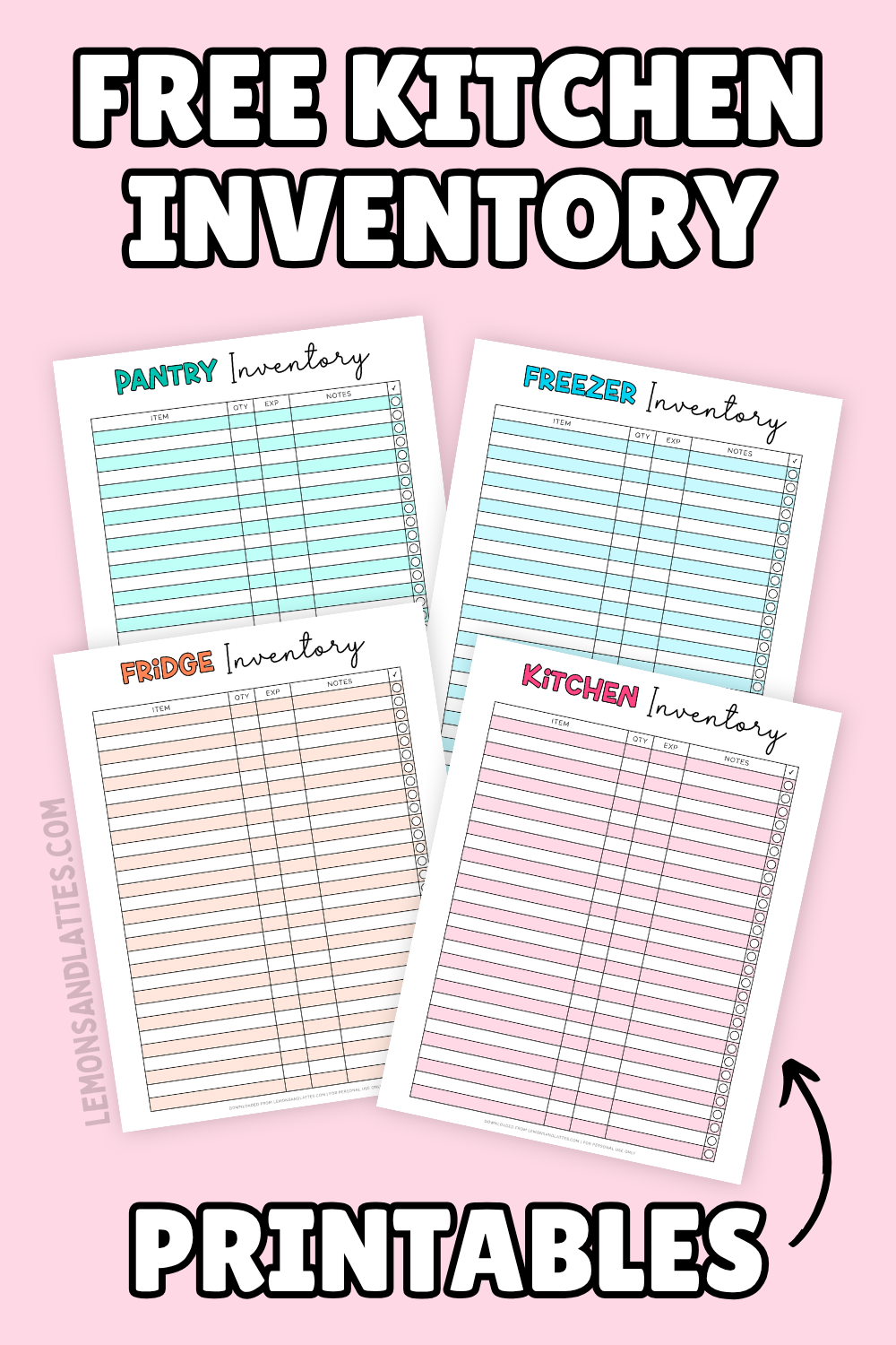 Free Kitchen Inventory Printables