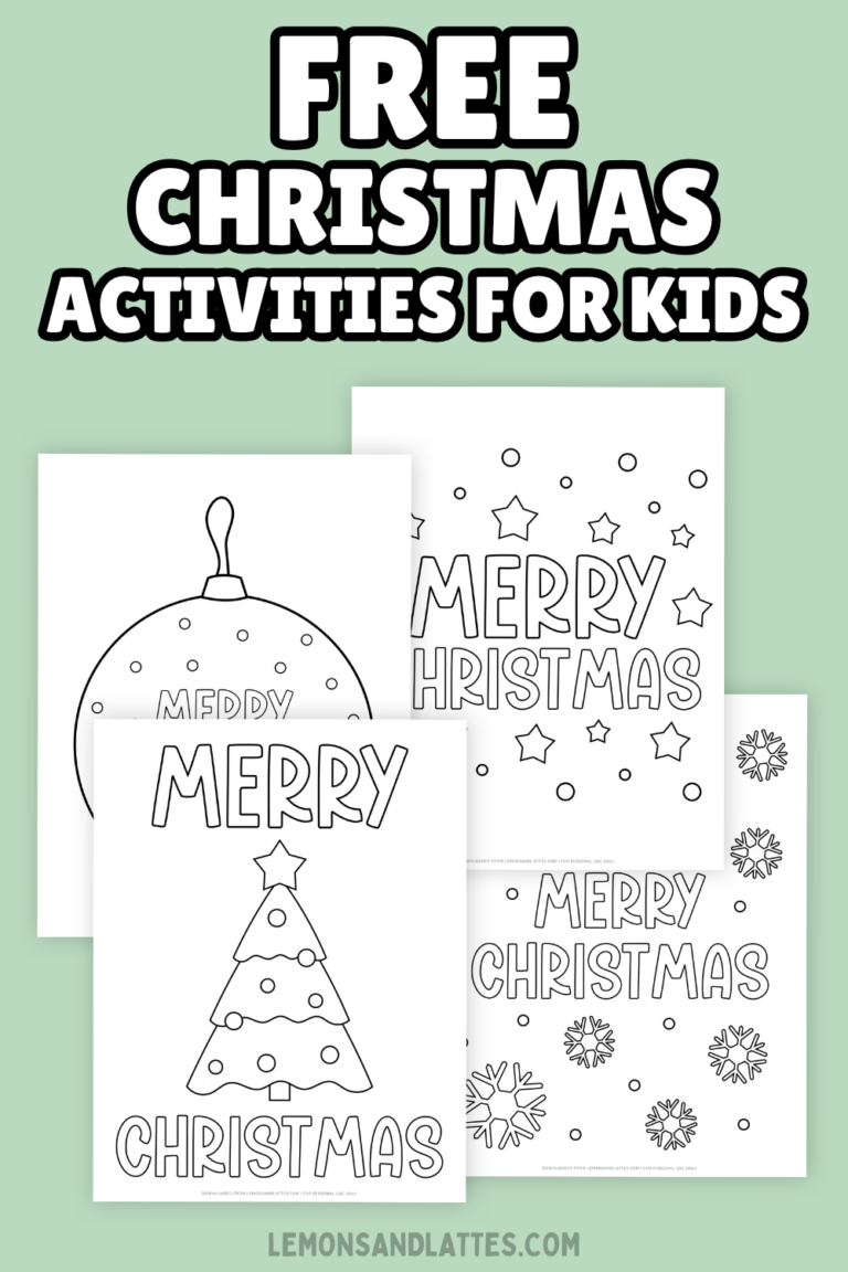 free printable christmas activities for kids-coloring pages - Lemons ...