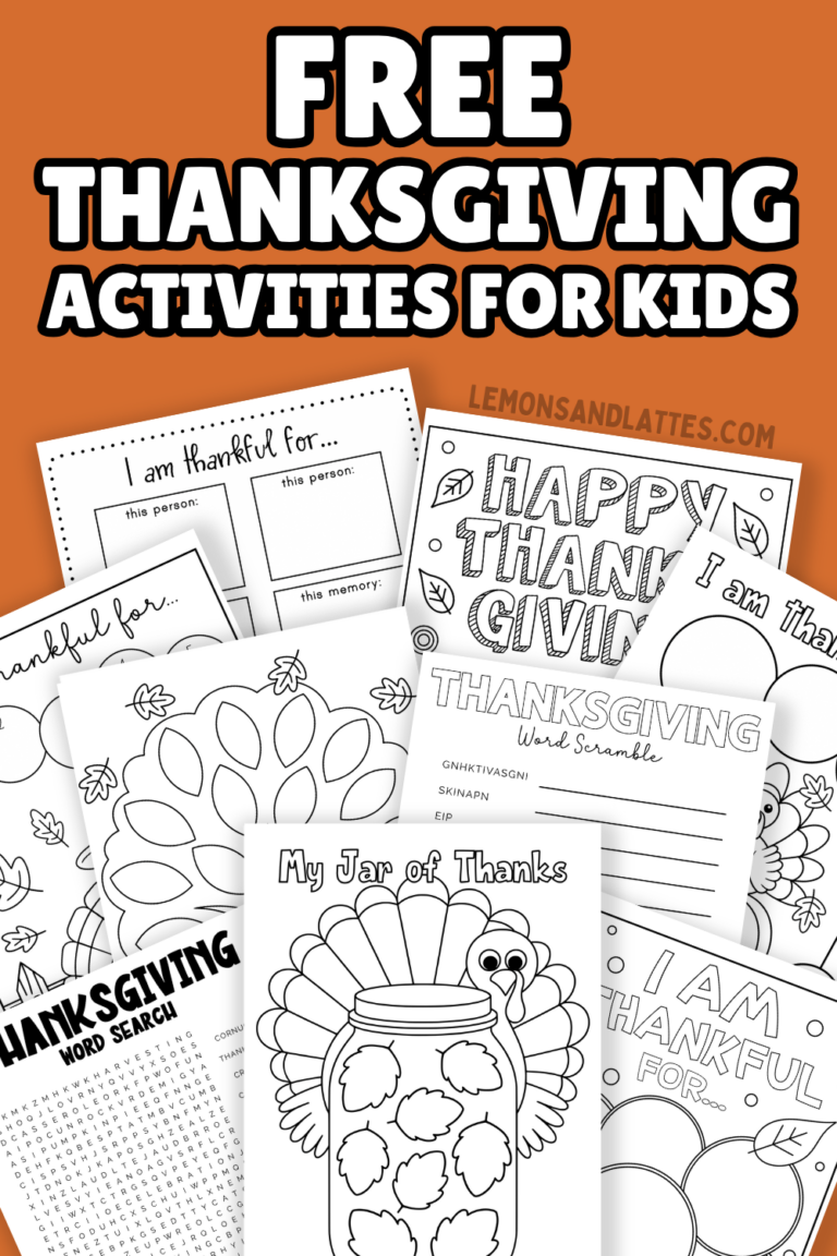 Free Printable Thanksgiving Activities for Kids