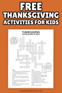 Free Printable Thanksgiving Activities for Kids