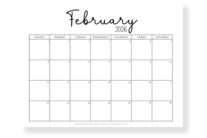 Free Printable 2026 Minimalist Landscape Calendars